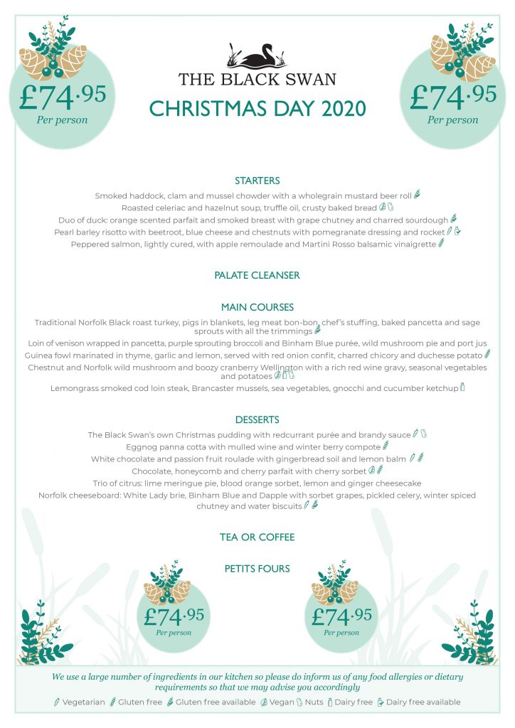 The Black Swan Inn - Food Menus - Good Pub Food